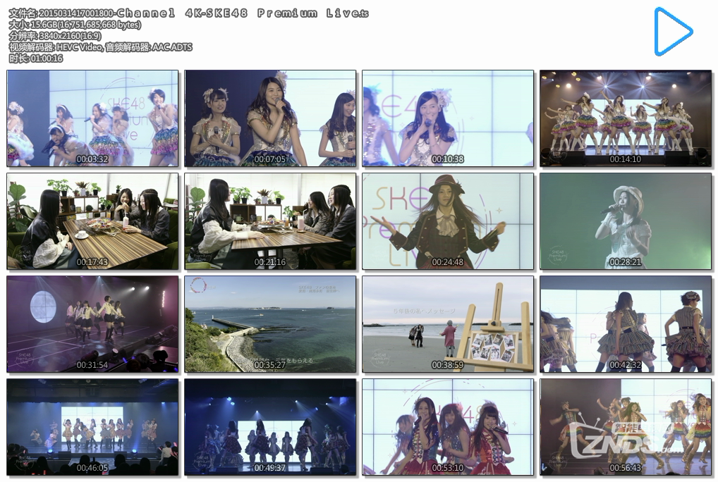 [4K演唱会] SKE48 Premium Live [2160P/TS/H.265/15.6G]_4K资源交流_ZNDS