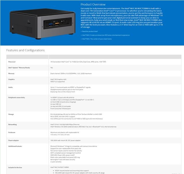第七代的进化，Intel NUC7i3BNH 开箱评测拆解_硬件测评心得_ZNDS
