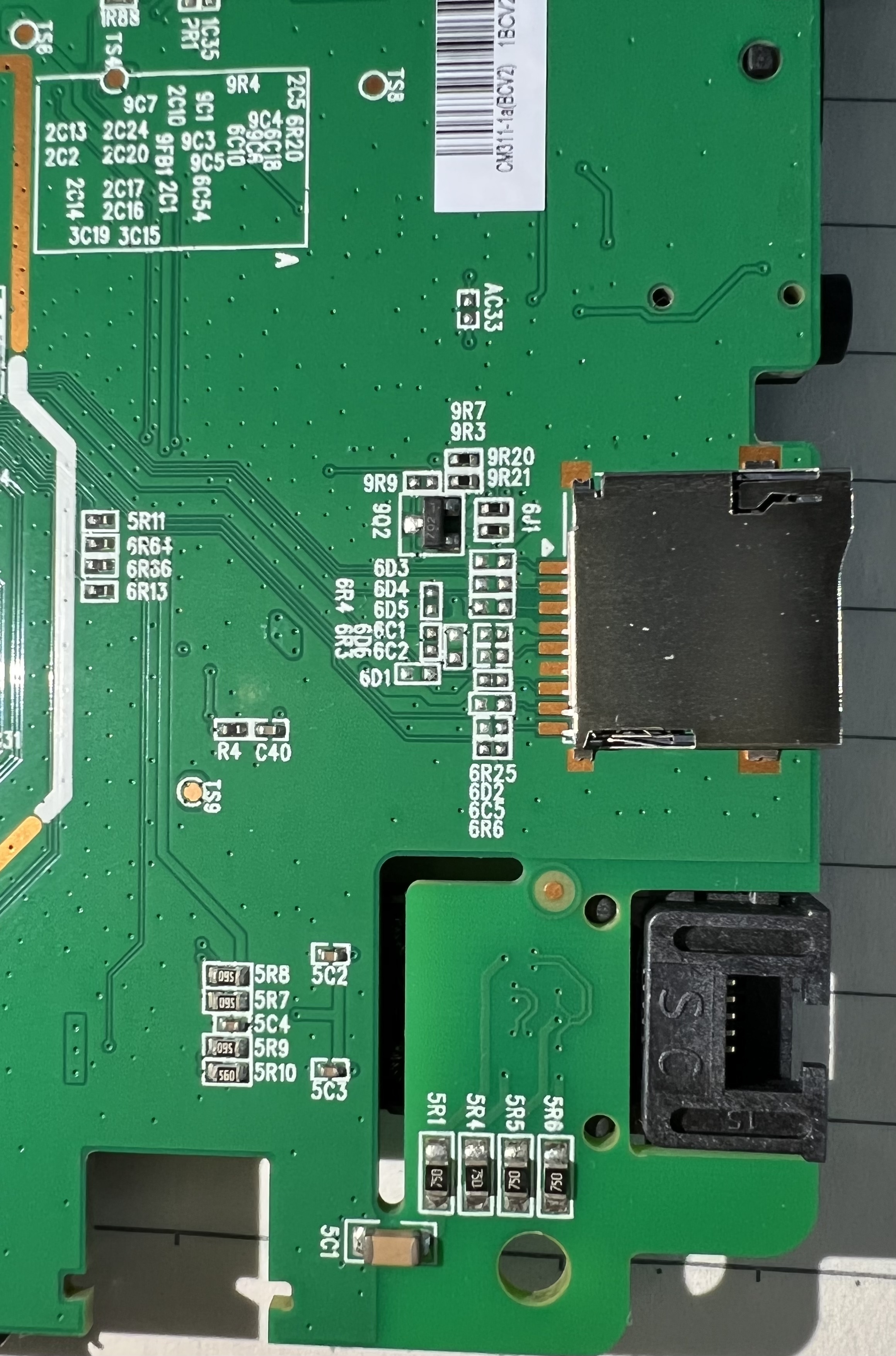 CM311-1A加装TF卡要补哪几个原件？_中国移动魔百盒_ZNDS